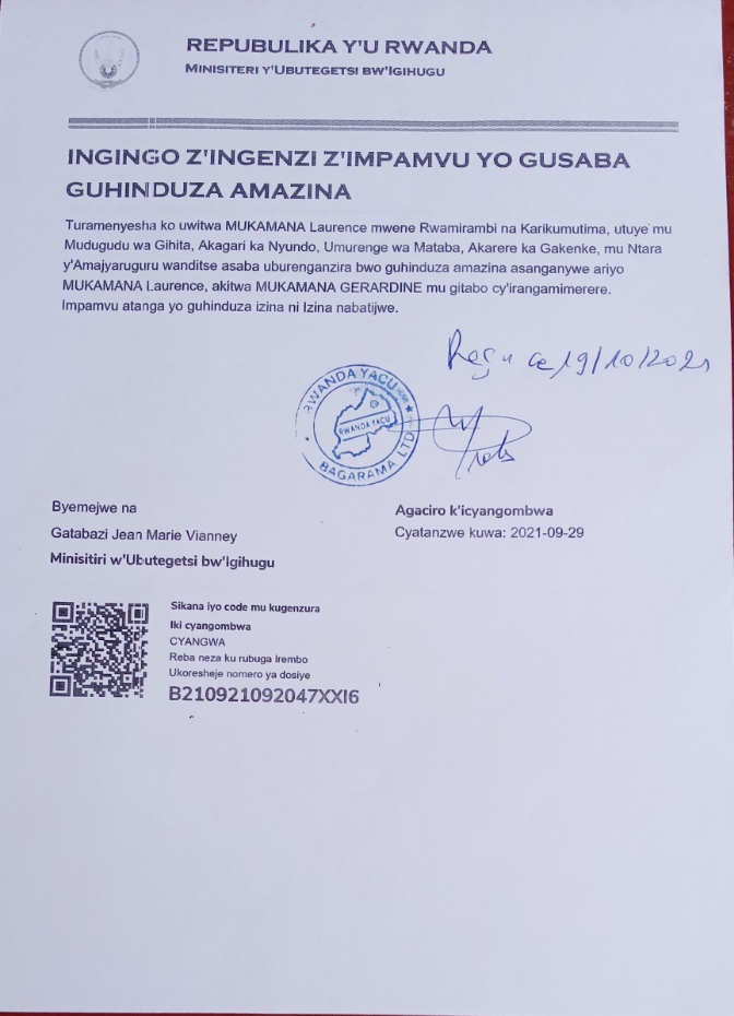 Ingingo z’ingenzi z’impamvu isaba guhinduza amazina: - Rwandayacu
